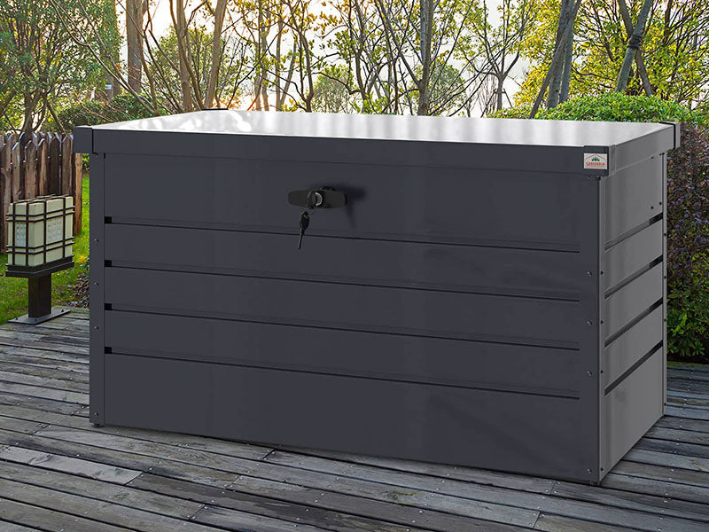 RELYARD 2x5 600L 132GAL METAL OUTDOOR STORAGE PATIO DECK BOX